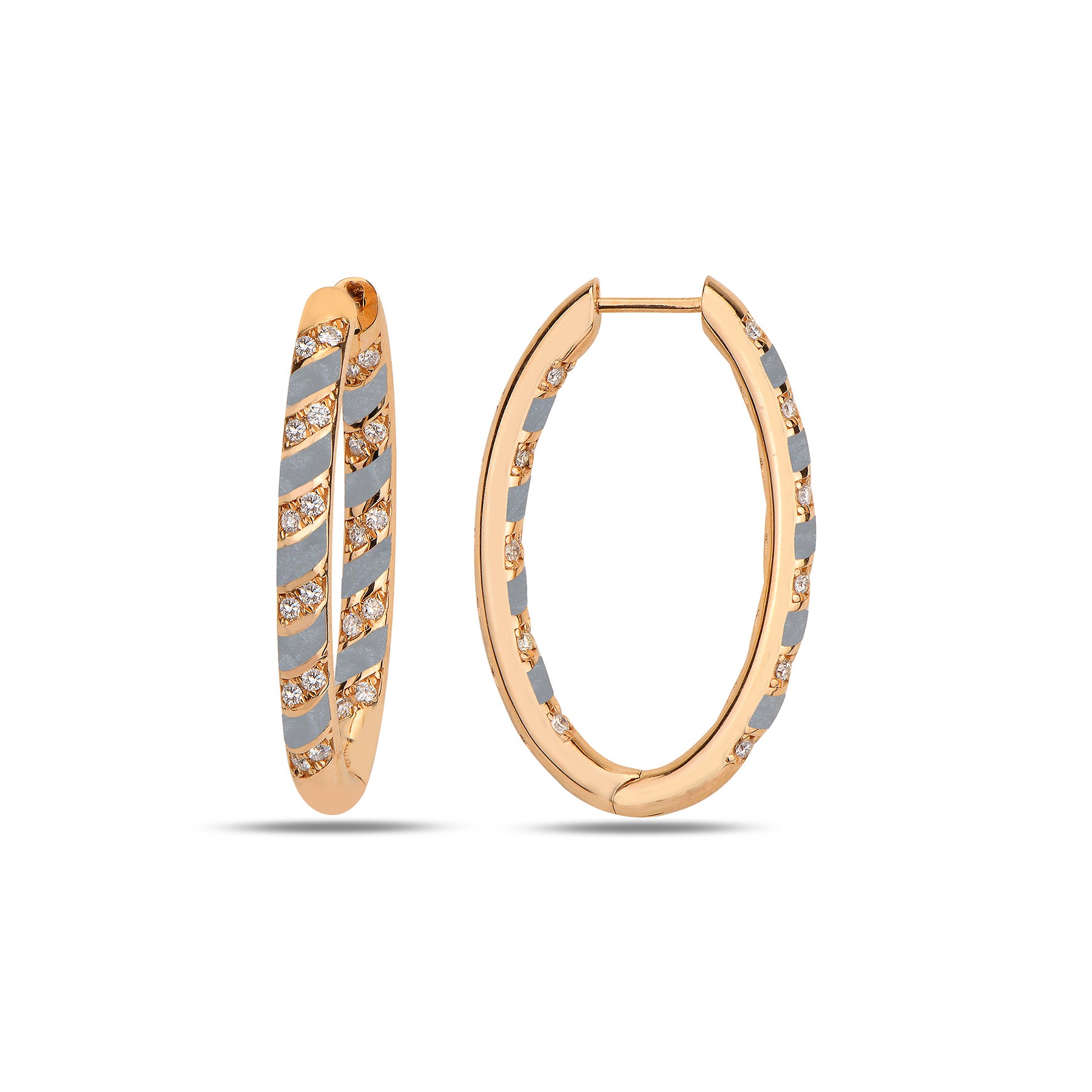 Tornado Mini Hoops - Rhodium Enamel