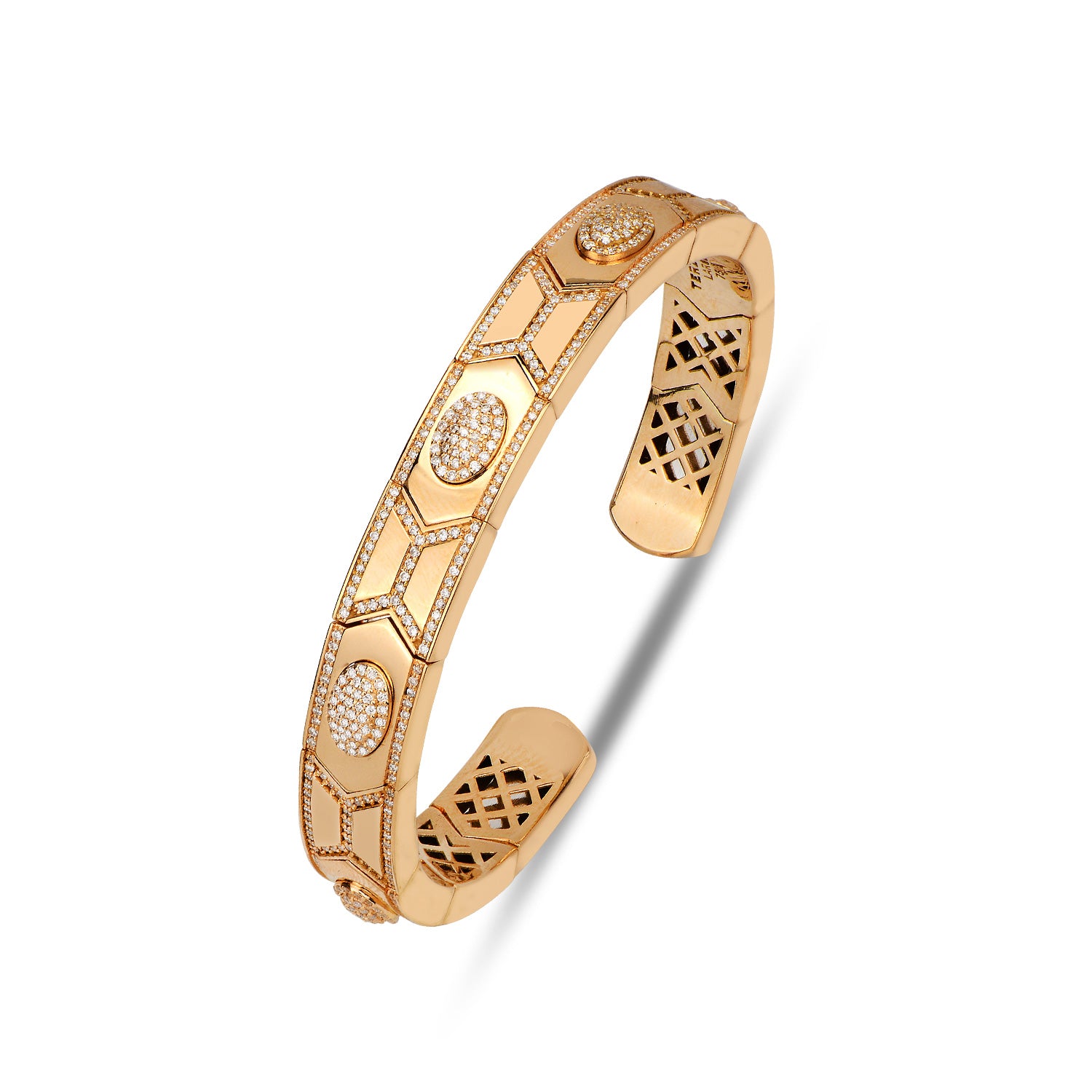 Shield Colorless Bracelet - Rose Gold